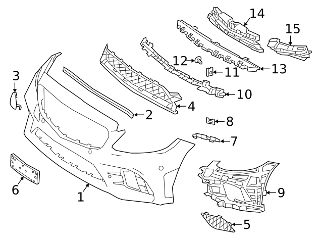 OEM Mercedes-Benz Lower Grille For 2019-2020 Mercedes-Benz C 300 - Part ...