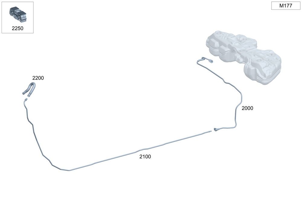 205-470-16-24 - Fuel Line 2008-2023 Mercedes-Benz | Mercedes-Benz USA Parts