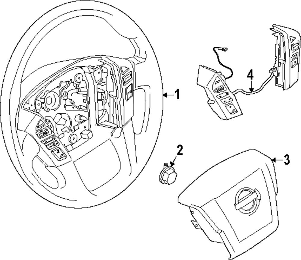 25550-9BU1A - Switch Assembly - 2022-2024 Nissan Frontier | Nissan OEM ...