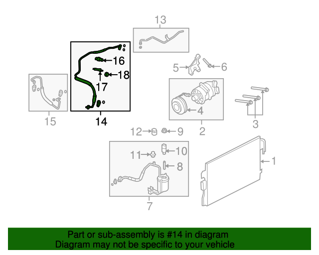 2009-2012 Ford A/C Refrigerant Suction Hose 9L8Z-19867-E | OEM Parts Online