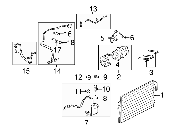 2008-2012 Ford AC Line 9L8Z-19835-B | TascaParts.com