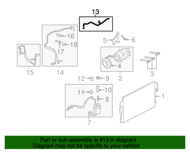 2008-2012 Ford AC Line 9L8Z-19835-B | TascaParts.com