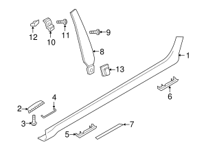 4G8-853-855-J-GRU - Rocker Molding 2016-2018 Audi A7 Quattro | Audi OEM ...