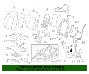 2018-2020 Buick Lumbar Switch - Driver's Side (LH) 39010084 ...