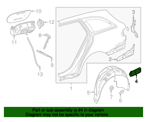 2017-2023 Mercedes-Benz Quarter Panel Vent 213-830-58-04 | MB OEM Parts