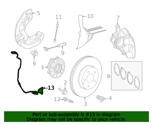 213-540-99-65 - ABS Wheel Speed Sensor Wiring Harness 2018-2023 ...