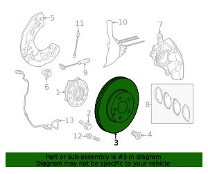 231-421-18-12 - Disc Brake Rotor Front 2013-2023 Mercedes-Benz ...