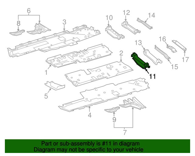 222-610-31-00 - Seat Cross-Member 2014-2021 Mercedes-Benz | Mercedes ...