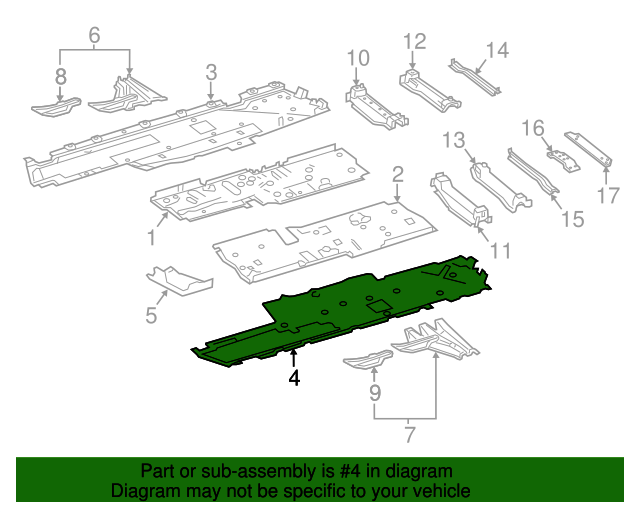 Front Floor Pan - Part #222-680-76-07 | Mercedes Parts Center