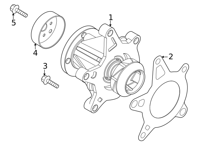 Genuine Water Pump for 2020-2024 Hyundai | Part# 25100-2M800 | Hyundai ...