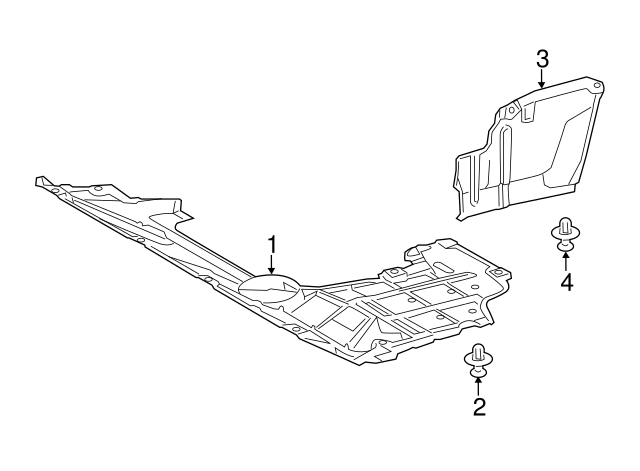 51444-42040 - Radiator Support Splash Shield 2013-2018 Toyota RAV4 ...