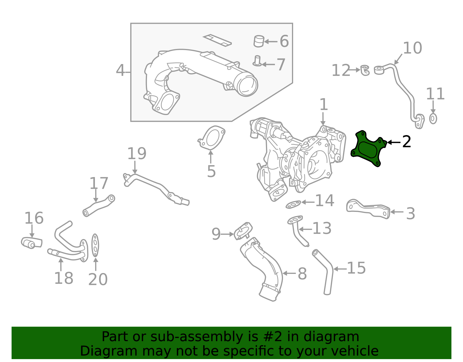 18233-RPY-G01 - Gasket A Turbocharger - 2017-2020 Honda Civic | Genuine ...