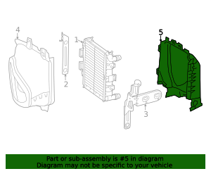 223-505-25-00 - Radiator Support Air Duct 2021-2023 Mercedes-Benz S 580 ...