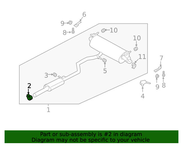 Genuine OEM Muffler W/Tailpipe Clamp Part# LR077700 Fits 2018-2021 Land ...