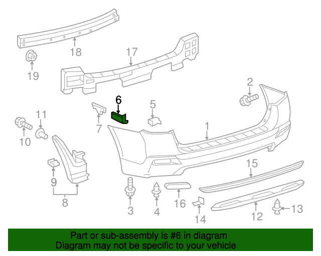 52158-0E020 - Bumper Cover Side Support - 2008-2013 Toyota Highlander ...