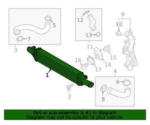 2019-2024 Porsche Macan Inter-Cooler PAB-145-805 | Sunset Porsche Parts