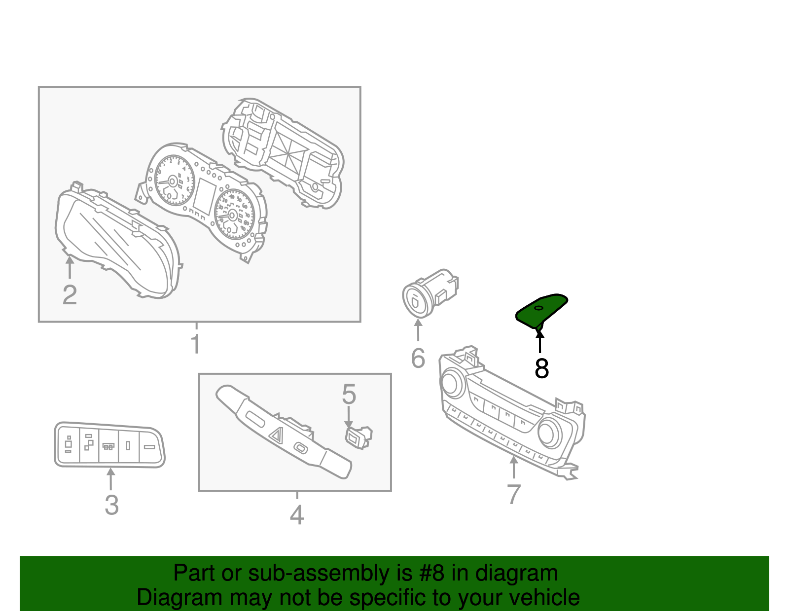 Hyundai - 97253-D3700 - Ambient Light Sensor - 2016-2018 Hyundai Tucson ...