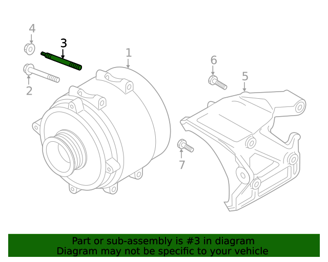 WHT-007-612 - Alternator Stud 2019-2023 Audi | Audi OEM Parts