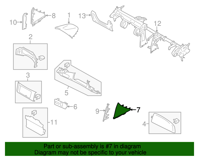 2014-2016 Scion FR-S Panel Ay Knee Padrh SU003-01919 | Toyota Parts Center