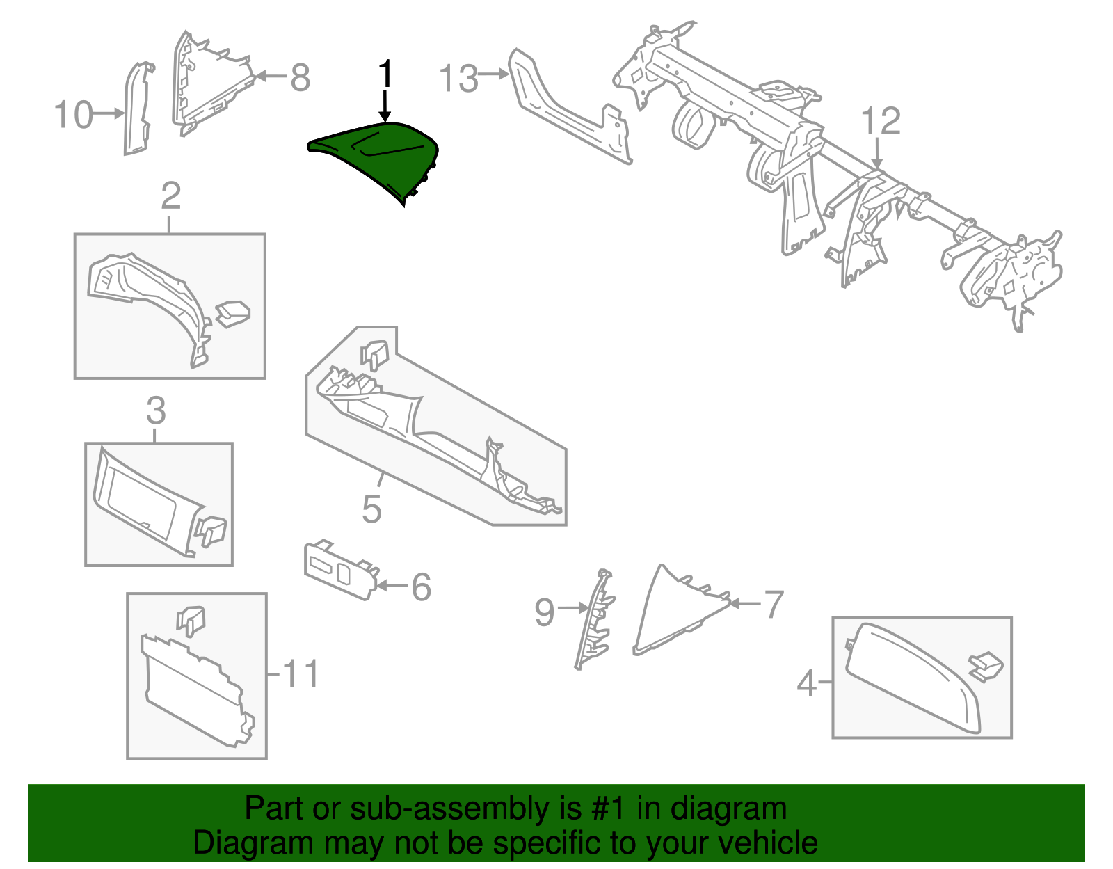 SU003-01959 - High-Quality Instrument Cluster Visor for 2013-2014 Scion ...