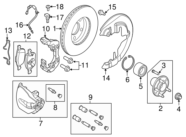 Genuine OEM Ford Part - Kit - Brake Lining Front FU2Z-2V001-G | Genuine ...