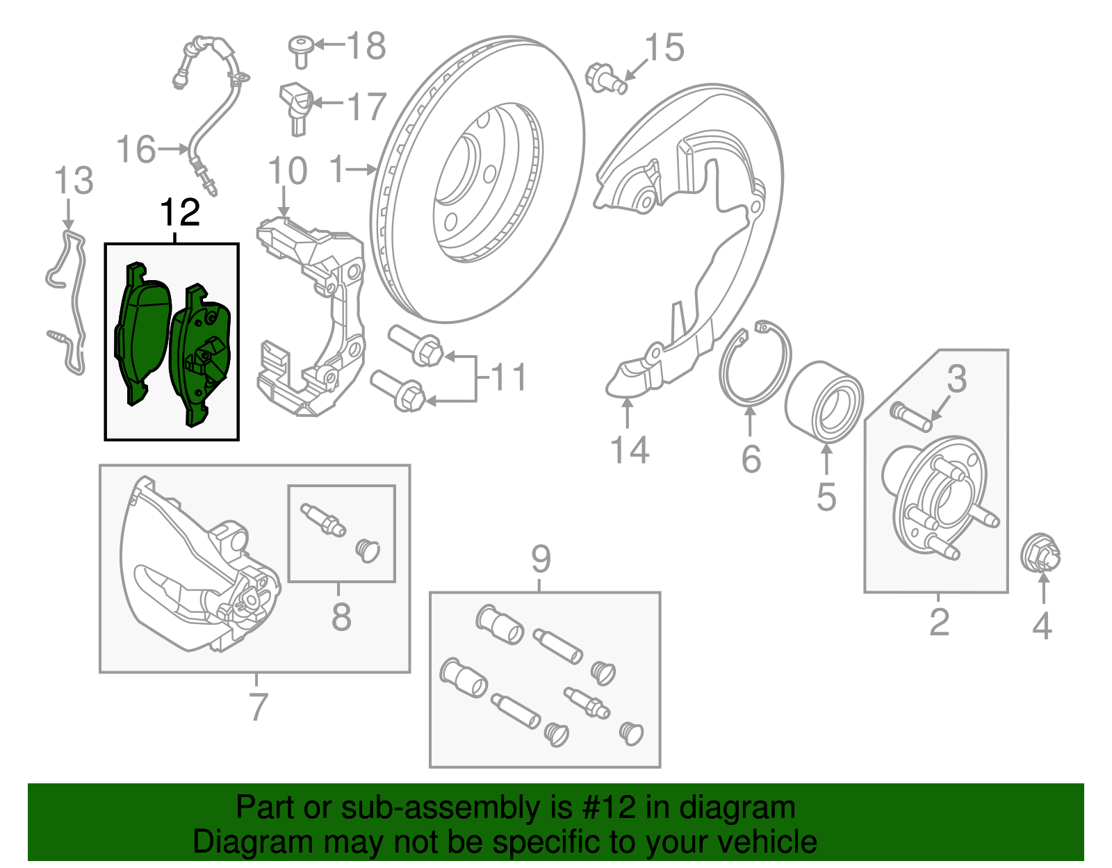 Genuine OEM Ford Part - Kit - Brake Lining Front FU2Z-2V001-G | Genuine ...