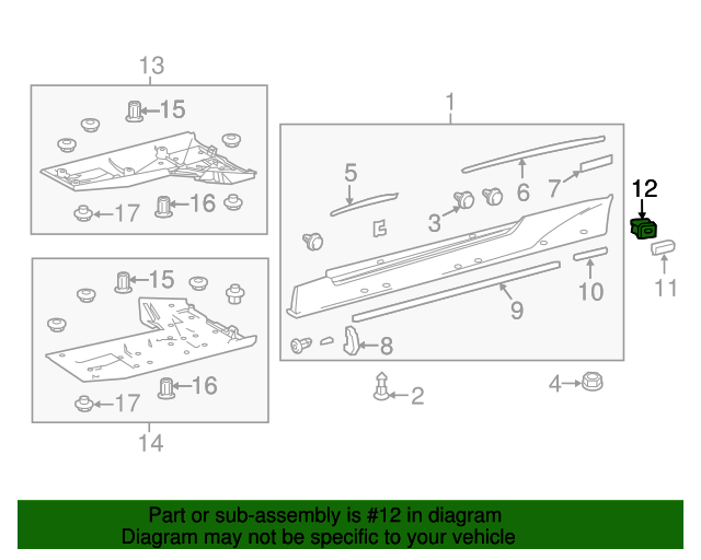 Lexus OEM Rocker Molding Grommet Part# 90189-04059 | OEM Vehicle Parts
