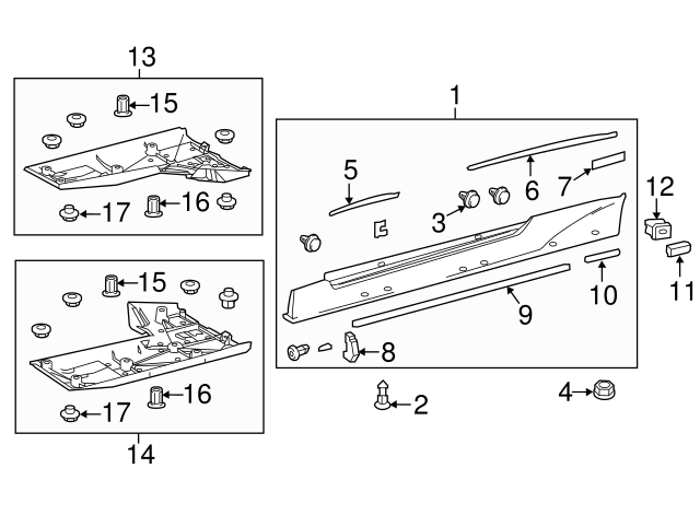 Lexus OEM Rocker Molding Clip Part# 75867-AA010 | OEM Vehicle Parts