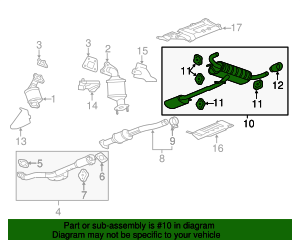 2013-2017 GM Exhaust Muffler Assembly 22837449 GM | GMPartsDirect.com