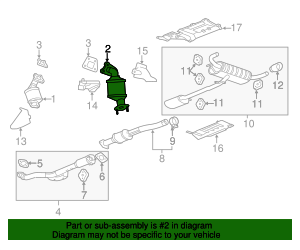 2012-2017 GM Three-Way Catalytic Converter Kit with Rear Exhaust ...