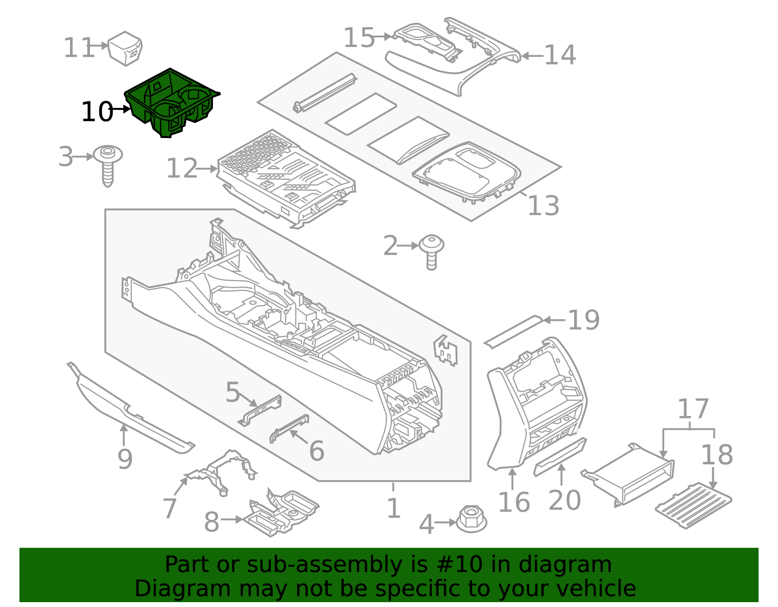 51167944194 - 2020-2022 BMW Cup Holder (51-16-7-944-194) | BMW of South ...