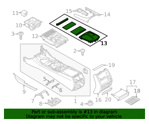 51-16-8-077-715 - Set of trims center Piano Finish Black 2016-2022 BMW ...