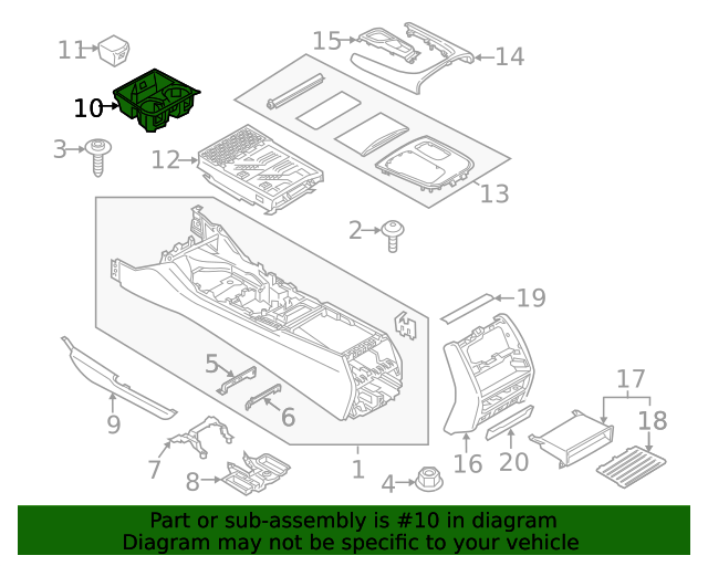 51-16-7-944-194 - Cup Holder - 2020-2022 BMW | BMW Parts Exchange