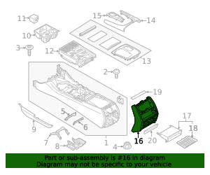 51-16-7-951-010 - Console Panel 2020-2022 BMW | AutoNationParts.com