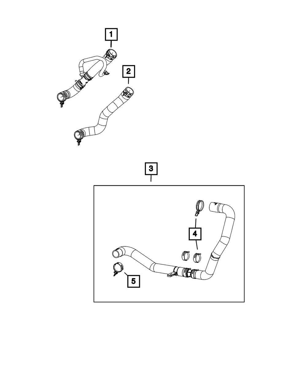 68304648AC - Radiator Outlet Hose 2018-2025 Mopar | Detroit Mopar Parts