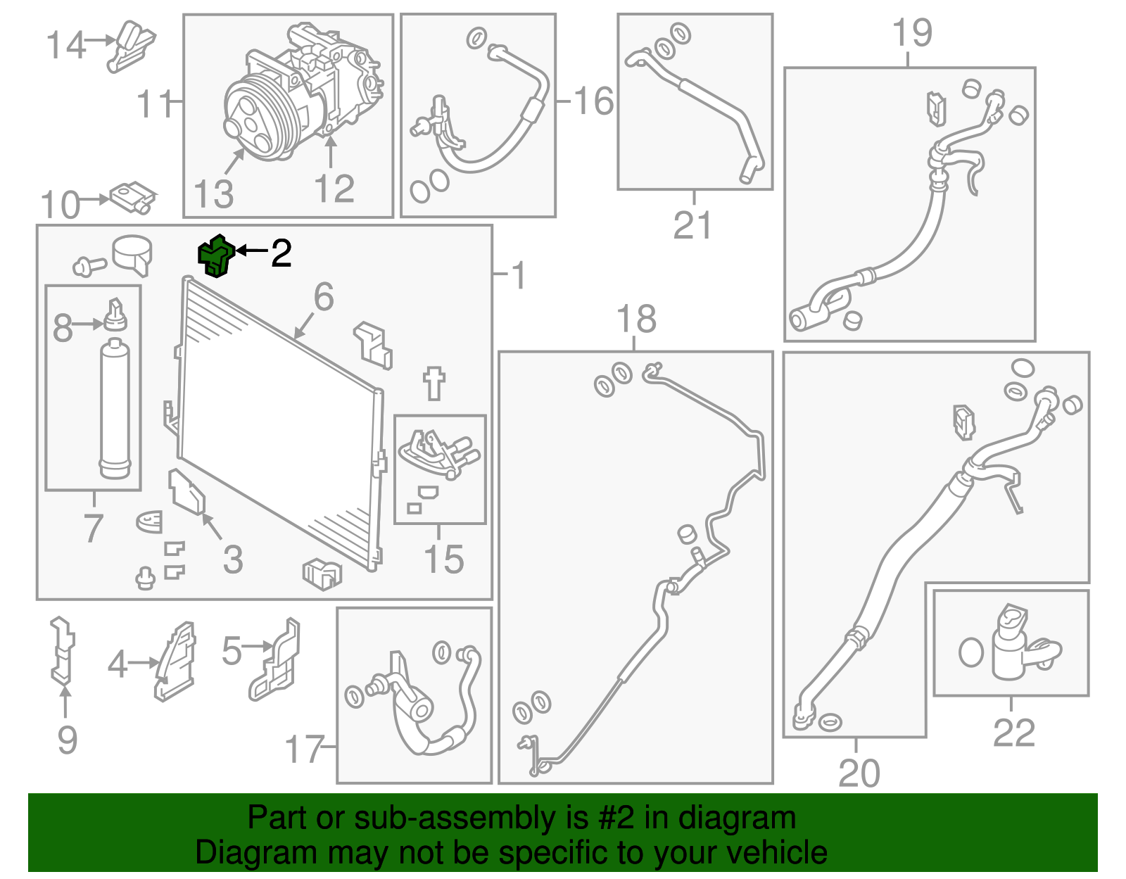 2011-2019 Infiniti Condenser Upper Bracket 92114-1MA0A | Infiniti of ...
