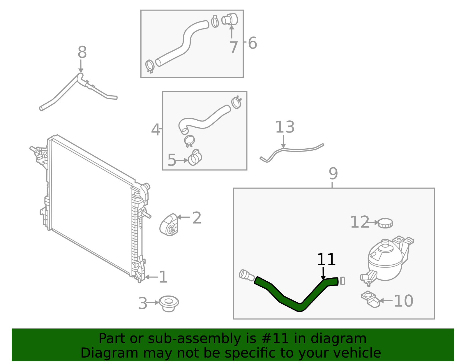 Hyundai - 25450-AR000 - Hose Assembly Water - 2022-2025 Genesis GV70 ...