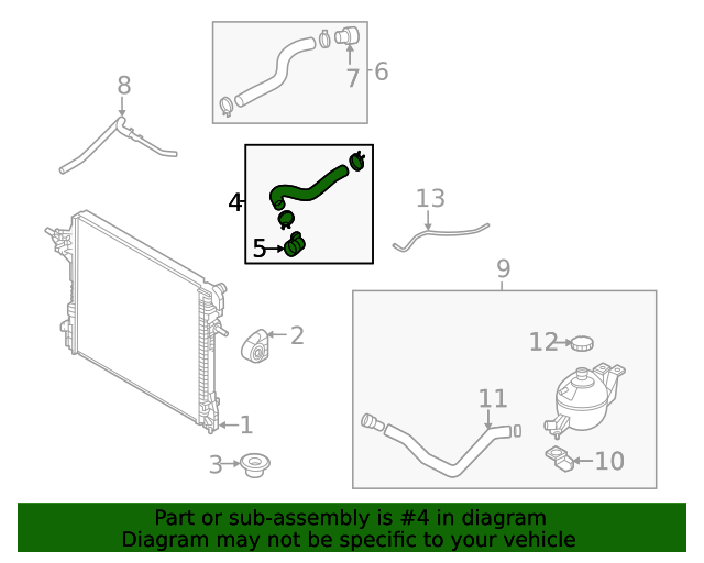 2022-2024 Genesis GV70 Hose Assembly Radiator Upper 25414-AR000 | OEM ...