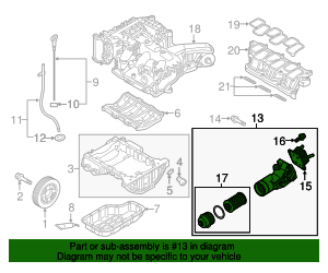 2018-2020 Genesis G80 Engine Oil Filter Housing 26300-3LTA0 ...