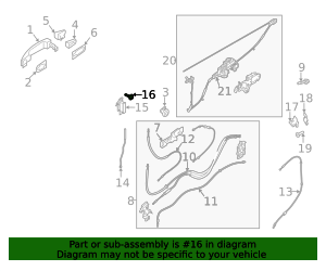 Ford -W706332-S442 - Handle, Inside Screw - 2015-2020 Ford | OEM Ford ...