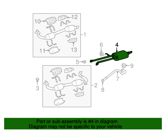 17420-0S030 - Muffler & Pipe - 2007-2014 Toyota Tundra | OEM Genuine ...