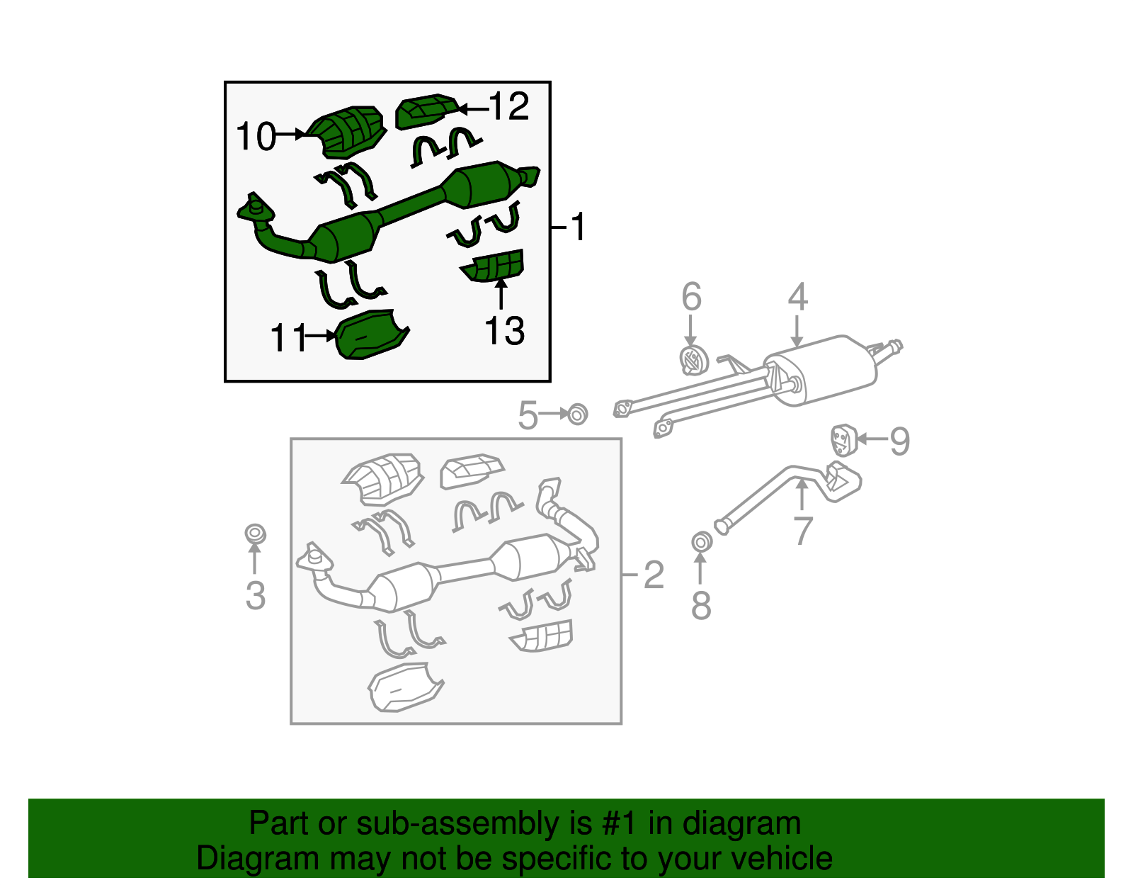 OEM 2007-2013 Toyota Front Pipe Part # 17410-0S011 | Modern Toyota Parts
