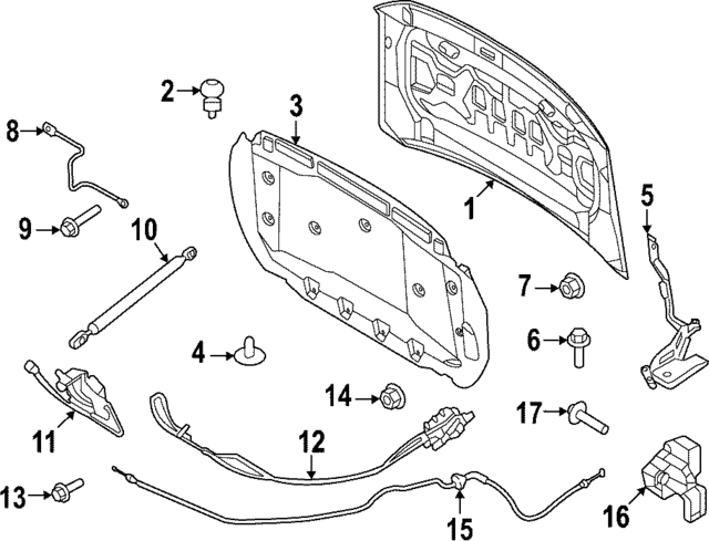 NL3Z-16916-A - Release Cable 2022-2024 Ford F-150 Lightning ...