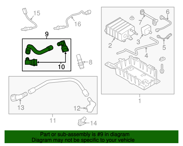 2015-2017 Ford Mustang PCV Tube FR3Z-6758-C | Ford Parts Direct