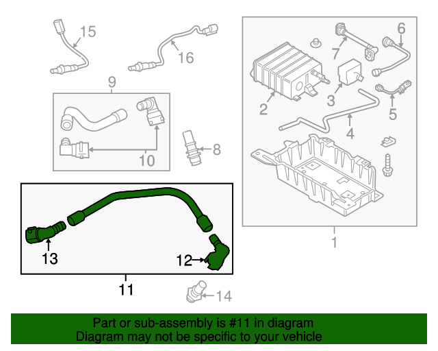 2015-2017 Ford Mustang Vent Tube FR3Z-6A664-B | TascaParts.com
