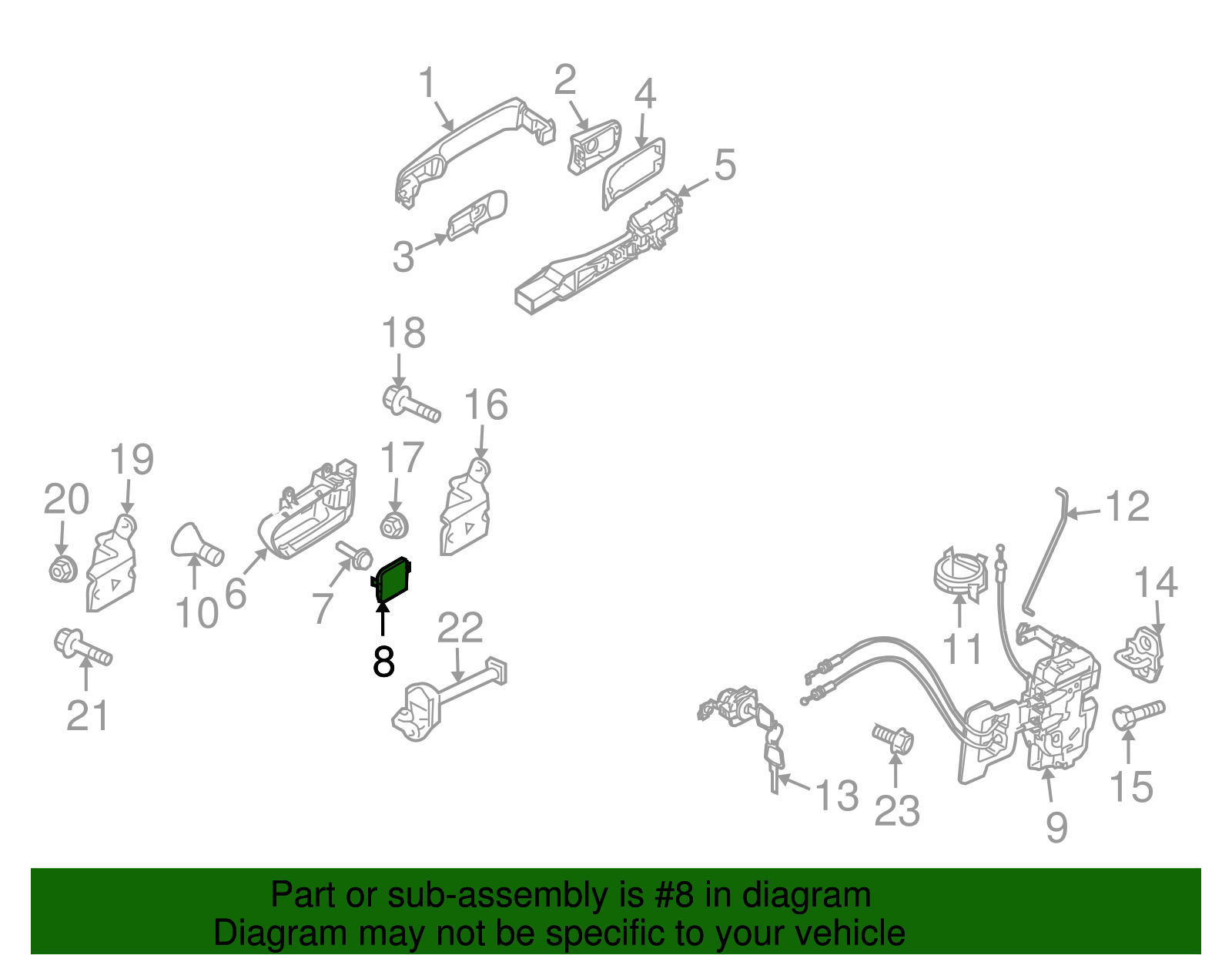 2003-2015 Nissan Handle, Inside Cap 80942-AL500 | Ziegler Nissan of ...