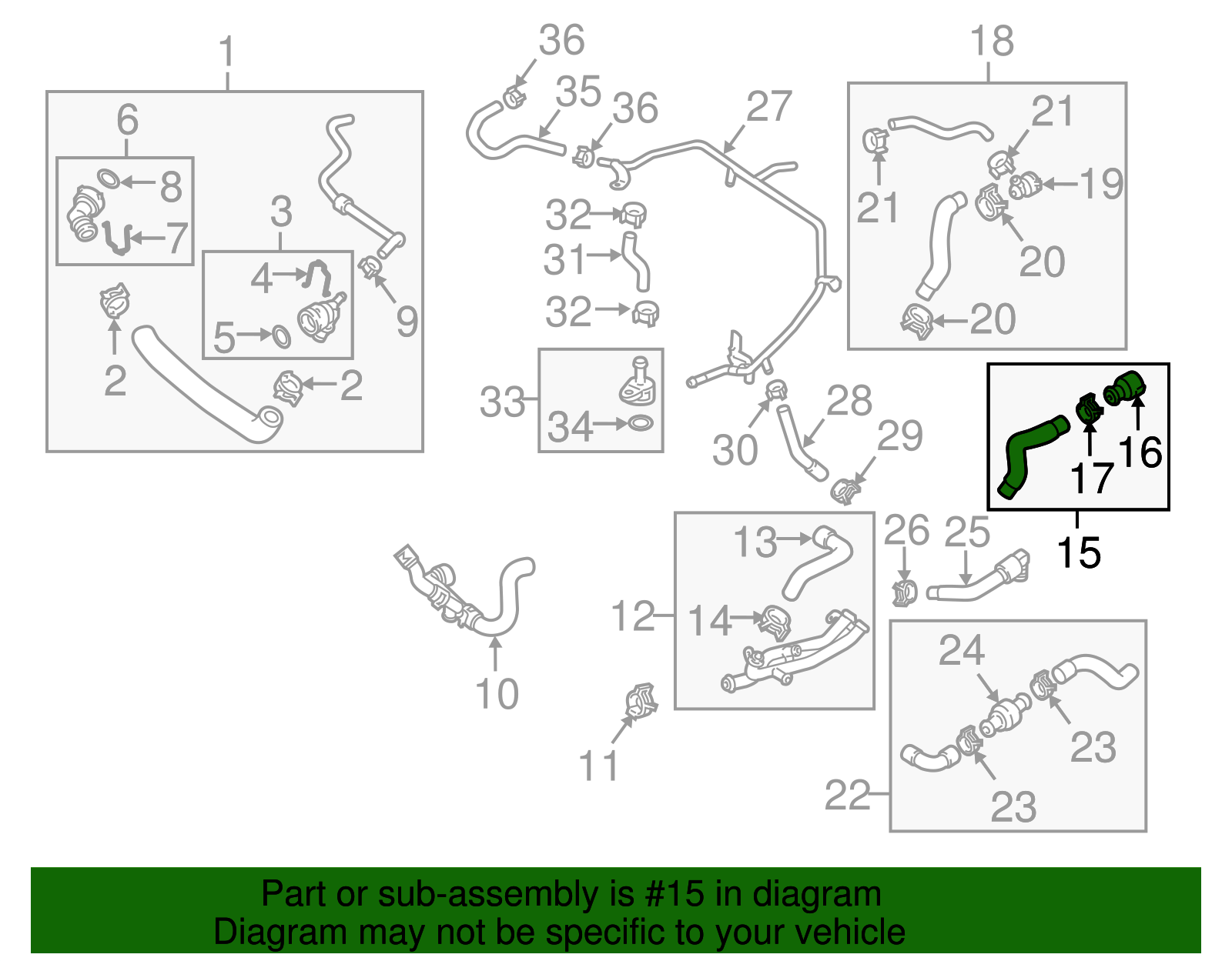 2013-2018 Volkswagen HVAC Heater Hose 5C0-122-073-C | AutoNationParts.com