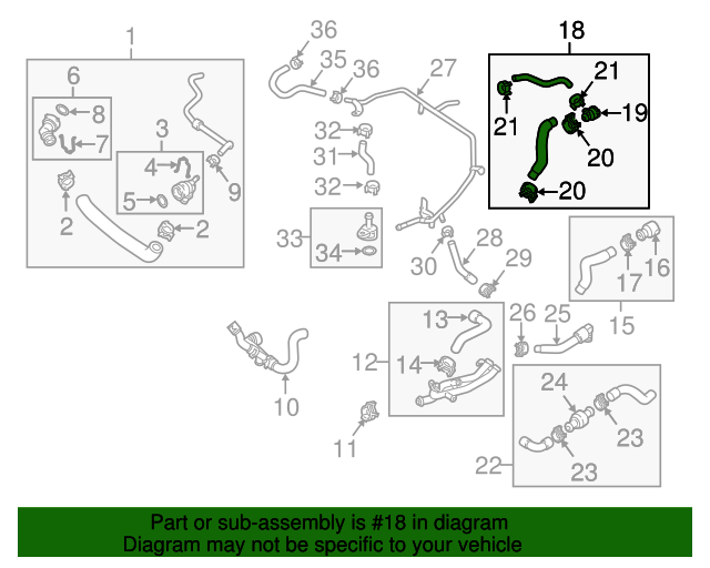 2013-2018 Volkswagen Outlet Hose 5C0-122-157-G | OEM Parts Online