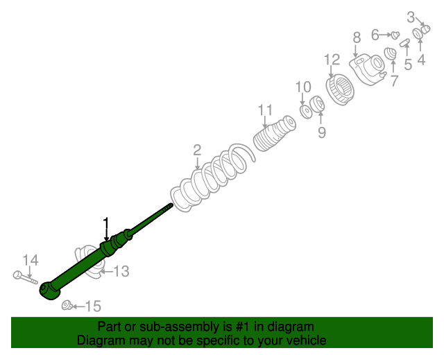 2005-2006 Mitsubishi Outlander Shock Absorber 4162A015 | Auto Parts