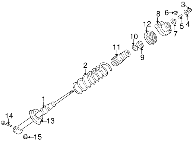 2005-2006 Mitsubishi Outlander Shock Absorber 4162A015 | Auto Parts